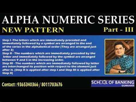 Alpha Numeric Series New Pattern Part III YouTube