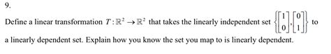 Solved Define A Linear Transformation T R R That Takes The Chegg Com