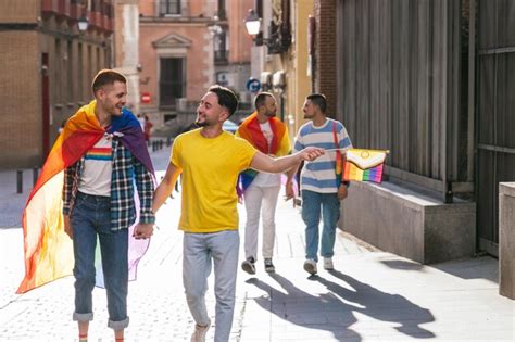 Premium Photo Joyful Gay Couples Embrace Pride Friendship And Freedom