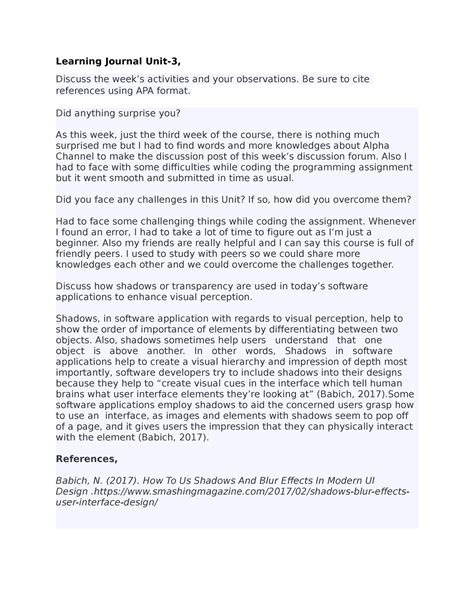 Learning Journal Unit 3cs Learning Journal Unit 3 Discuss The Week