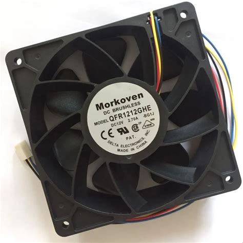 QFR1212GHE Delta 120mm DC 12V 5200RPM 252CFM For Bitcoin Miner Powerful ...