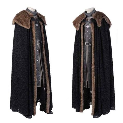 Xcoser Game Of Thrones Season 8 Jon Snow Cosplay Costume Cloak S