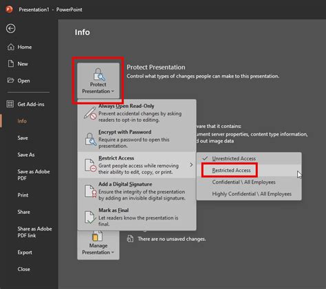 How Do I Restrict Permissions In Powerpoint To Allow Viewing And Copying But Not Editing