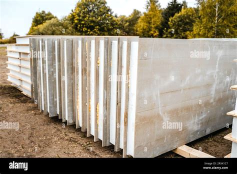 Building Construction Of Wooden Frame House Made Of Sip Structural Insulated Panels Osb