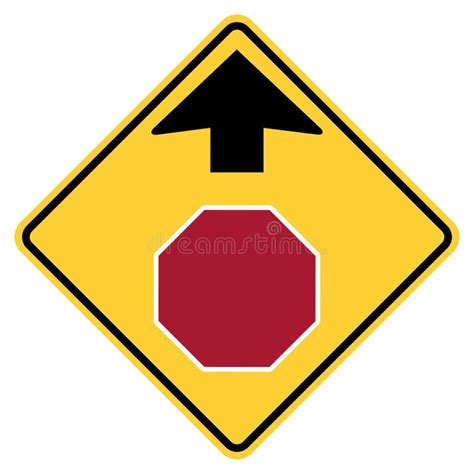 Vector Graphic Of A Usa Stop Ahead Highway Sign It Consists Of A Black