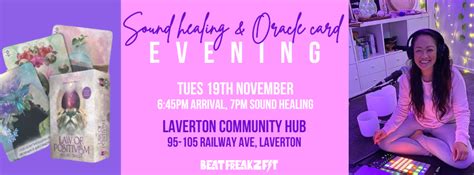 SOUND HEALING MEDITATION ORACLE CARD EVENT Beat Freakz