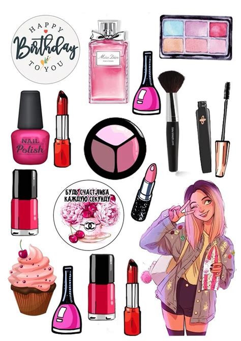 Косметика девушка Трафареты для печати Печать Шаблоны печати