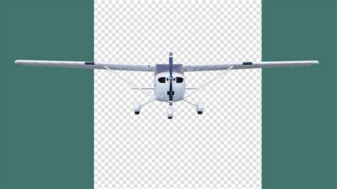 Premium Psd Single Engine Plane In 3d Rendering With Front View