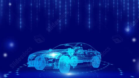 Ribbon Marketing Car Blue Abstract Texture Powerpoint Background For