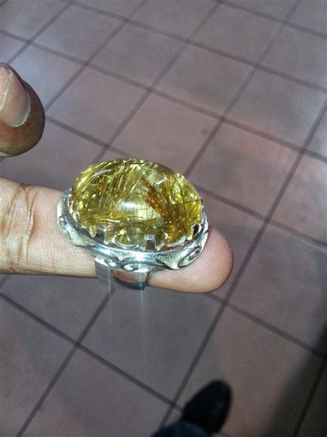 Permata Idamanku Cincin Perak Kepala Suasa Permata Jarum Emas
