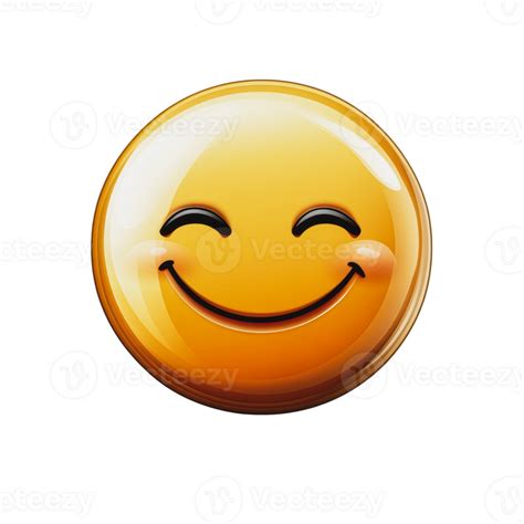 Smiley Face Emoji With A Big Grin And Rosy Cheeks Ideal For Expressing