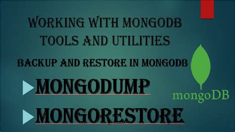 Mongodb Restoring A Database From A Backup Using Only The Command Line