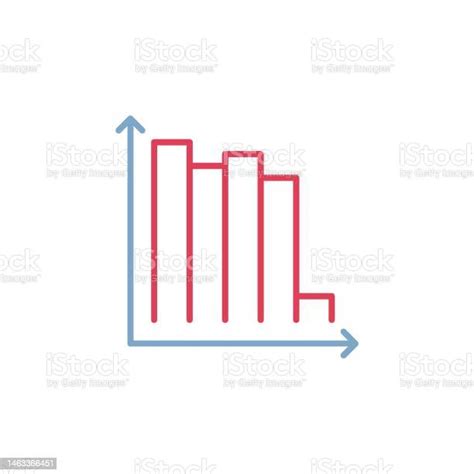 Ilustración De Disminución Del Vector Gráfico De Barras Concepto De