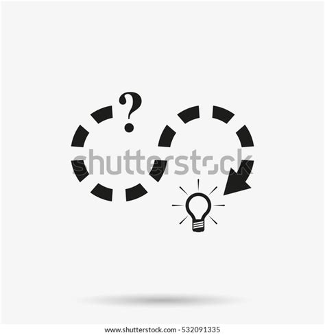 Problem Solution Path Vector Icon Simple Stock Vector Royalty Free