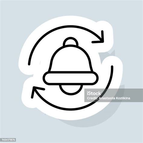 미리 알림 줄 아이콘입니다 알람 읽지 않은 전화 아이콘 벨소리 메시지 벨 알람 징글 시계 알림 전화 사운드 개념입니다 흰색 배경에 벡터 스티커 선 아이콘 3차원 형태에 대한