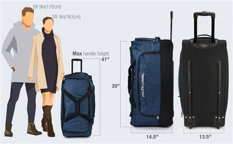 Pacific Gear Wheeled Rolling Duffel Bag Durable Design