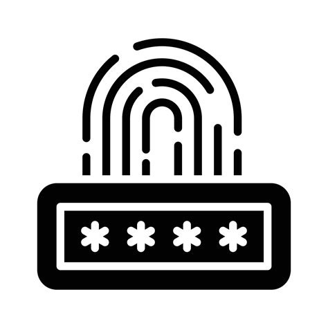 Fingerprint Cyber Security Icon Digital Security Authentication Concept 30745479 Vector Art At
