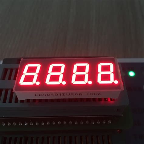 Ultra Red 4 Digit 04inch 7 Segment Led Display Common Anode For