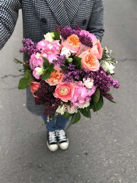 Buchet Cu Liliac Mov Imod Flowers