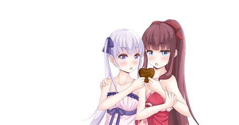 ポニーテール あおっちとひふみん。（バレンタイン絵） さいのひかり。のイラスト Pixiv