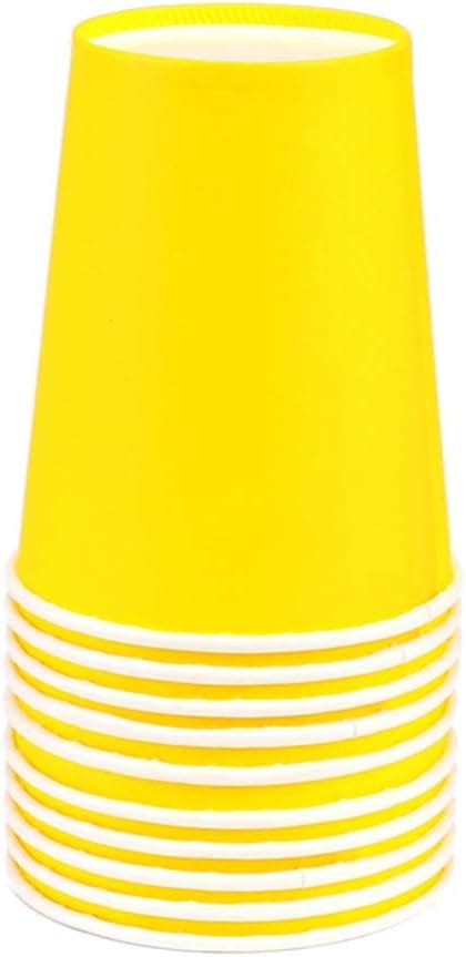 Amazon｜exceart 100個紙カップホットコールド飲料カップdiyのカラフルな紙コップキッズクラフトアート紙コップ水ジュースコーヒー