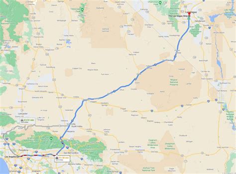 Route Los Angeles Las Vegas Los Angeles To Las Vegas Road Trip