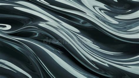 Smooth Glossy Metallic Waves Creating A Dynamic Surface Stock Illustration Illustration Of