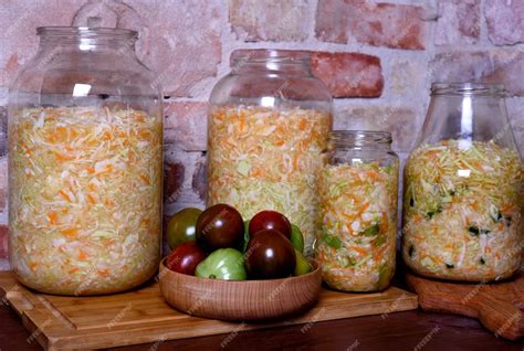 Conservation De La Fermentation Choucroute Dans Des Bocaux En Verre