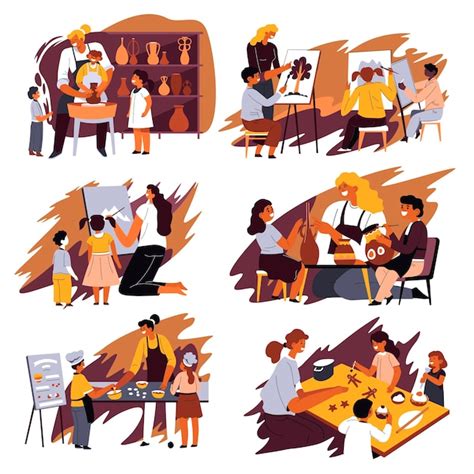 Premium Vector Creating Skills Development In School On Lessons