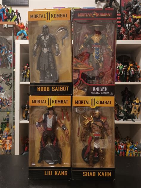 SET OF Mcfarlane MK Mortal Kombat Raiden Shao Kahn Noob Saibot Liu Kang Hobbies