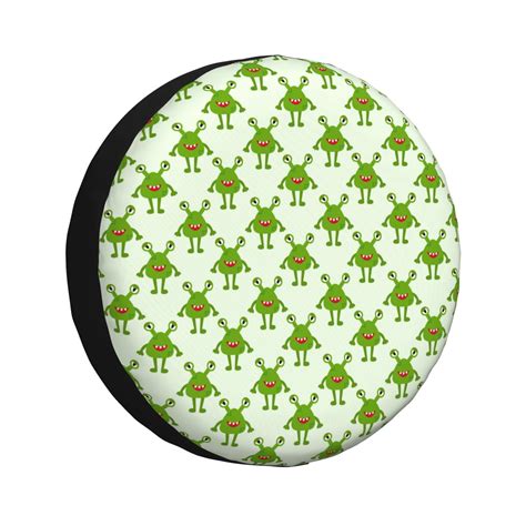 Cauagu Cute Green Monster Print Travel Luggage Covertravel Dust Proof
