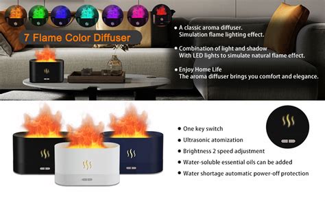 Tiandirenhe Flame Diffuserfire Diffuser Essential Oil Diffuser Humidifiers With Flame Effect