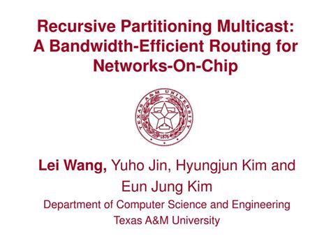 Ppt Recursive Partitioning Multicast A Bandwidth Efficient Routing