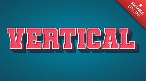 Vertical Varsity Text Effect Generator