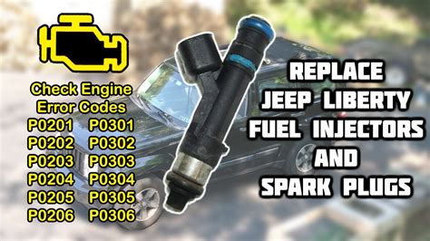 Easy Replace Fuel Injectors Spark Plugs Check Engine Code P0201 P0301 Jeep Liberty Dodge Nitro