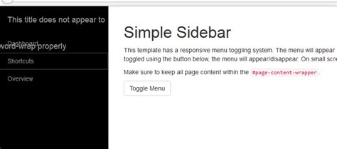 Html Sidebar Title Does Not Wrap Properly Stack Overflow