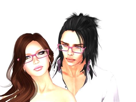Second Life Marketplace Promo Nerd Glasses Unisex Goth Pink