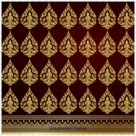 เส้นขอบรูปแบบพื้นหลังลายดอกไม้ไทย ขอบดอกไม้ ลายไทย Png สำหรับการดาวน์โหลดฟรี Lovepik