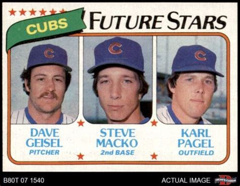 1980 Topps 676 Dave Geisel Steve Macko Karl Pagel Cubs Rcs Rc 8 5 Nm Mt Ebay
