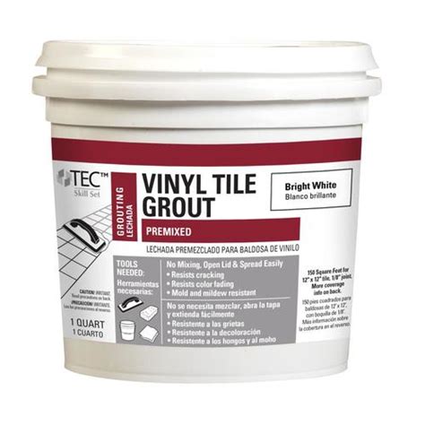 Tec Skill Set Bright White Vinyl Tile Grout 32 Oz White Acrylic Premix
