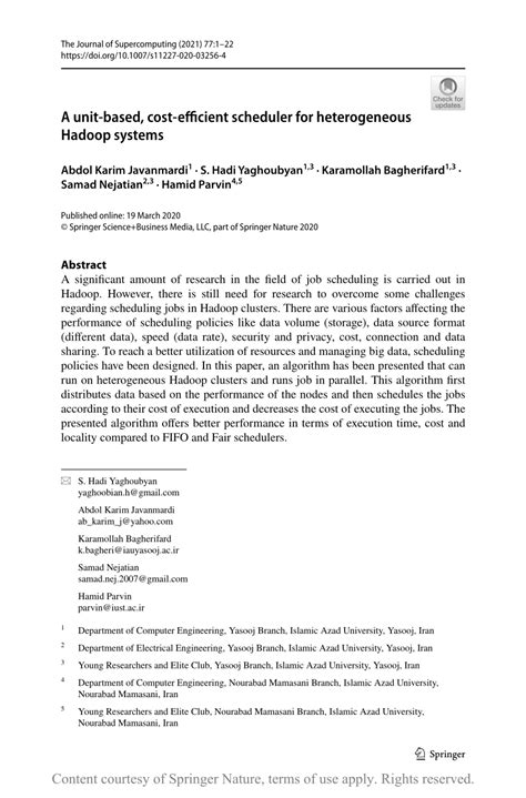 A Unit Based Cost Efficient Scheduler For Heterogeneous Hadoop Systems