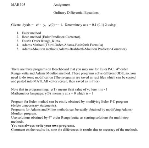 Solved Given Dy Dx Exy Y 0 1 Determine Y At X 0 1 0 1 2 Chegg