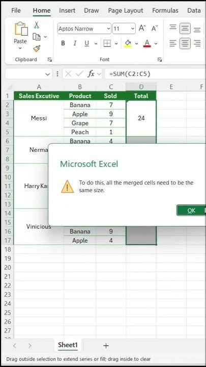 How To Calculate Merged Cells In Excel Sheet 📊 Shorts Excel Youtube