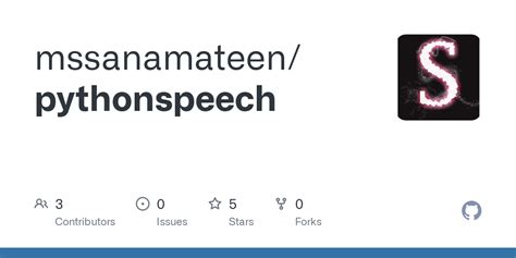 Github Mssanamateenpythonspeech