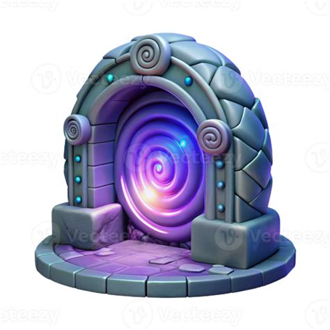 Beautiful Minimalist Spiral Gateway 3d Render Authentic 57025703 Png