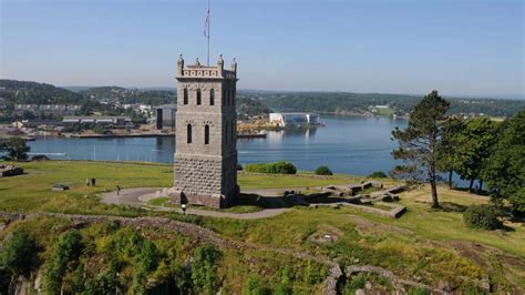 Download Tonsberg Tower Overlooking Waterfront Wallpaper