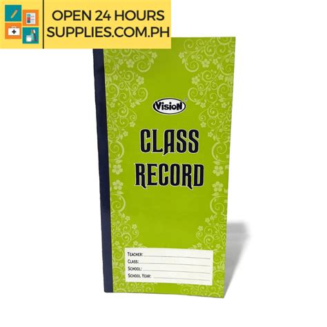 Vision Class Record 140 Mm X 279 Mm 230 Gsm 30 Leaves Supplies 247