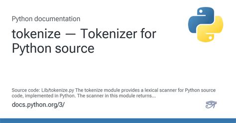 Tokenize — Tokenizer For Python Source — Python 3137 Documentation