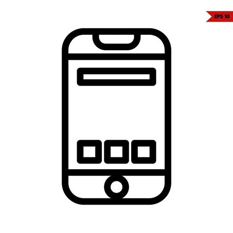 Mobile Phone Line Icon 23427943 Vector Art At Vecteezy