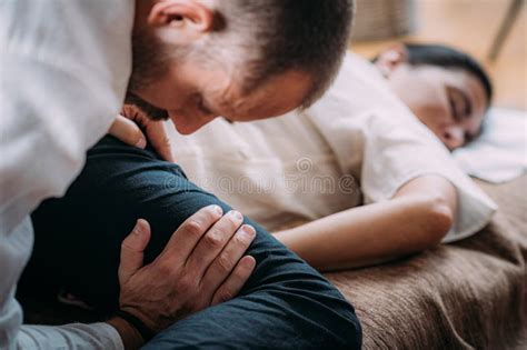 Shiatsu Leg Stretch Stock Image Image Of Relaxing Indoors 325073441
